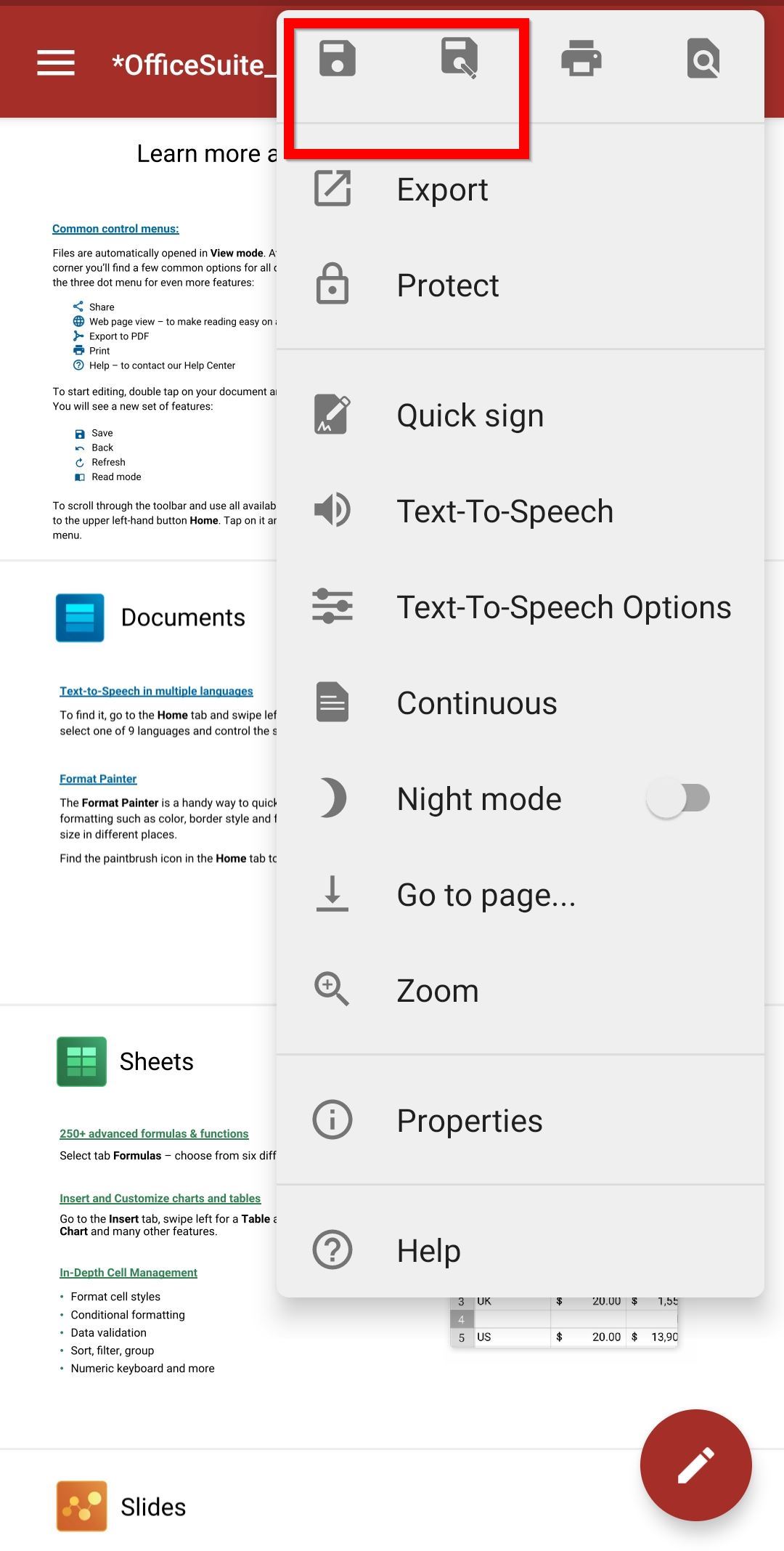 Exportar una presentación a PDF – MobiSystems